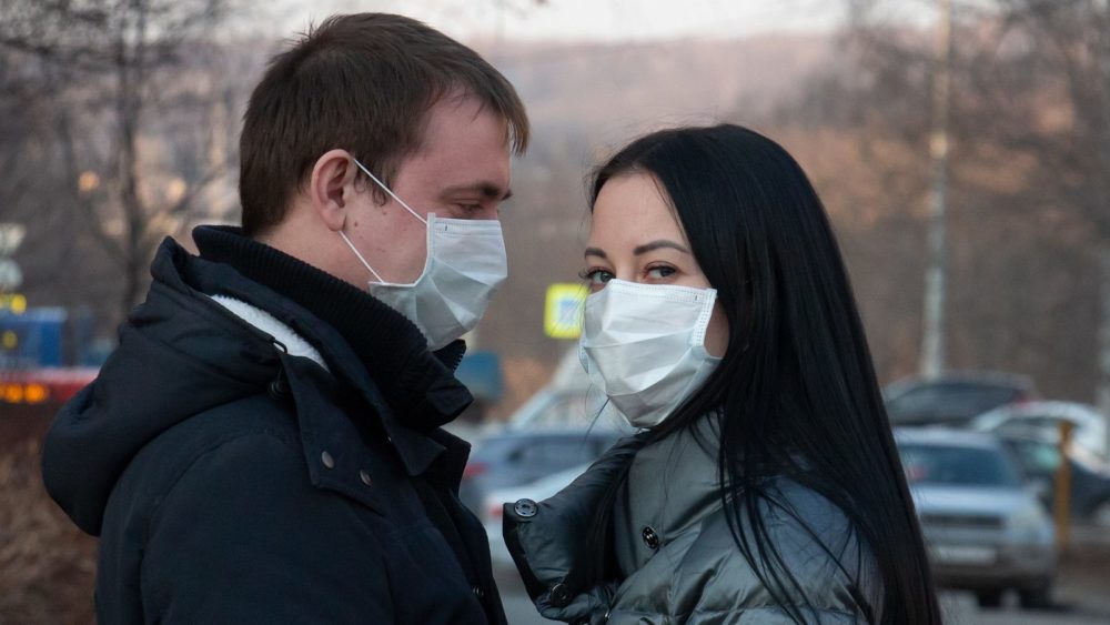 Newlyweds Excited to Rip Each Other's Masks Off in the Hotel Room Later ...